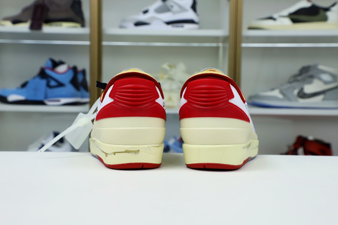 OFF-WHITE X AIR JORDAN 2 RETRO LOW SP ‘WHITE VARSITY RED’ – Champion Kicks