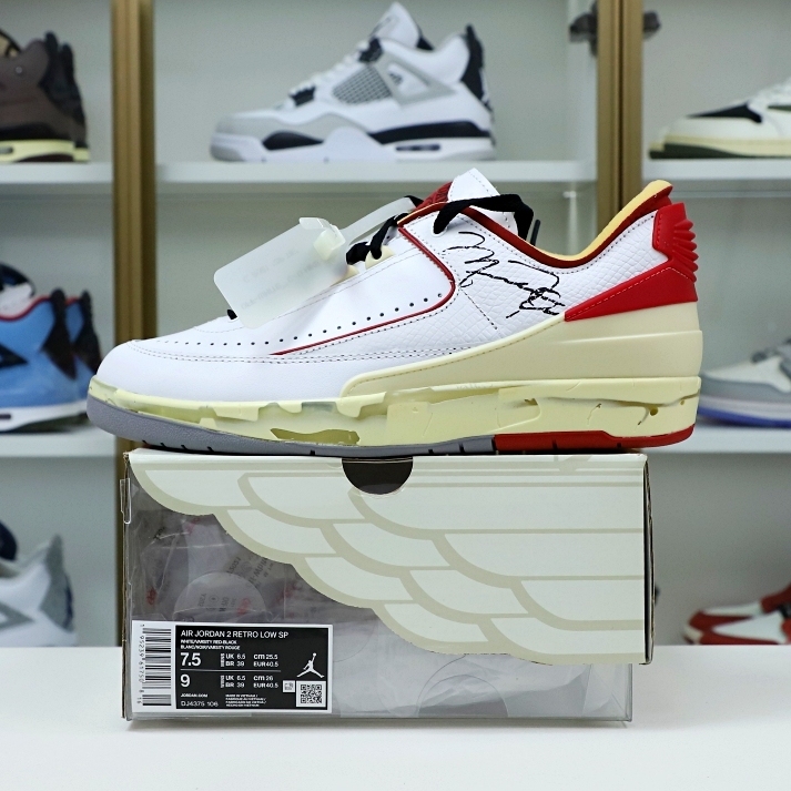 OFF-WHITE X AIR JORDAN 2 RETRO LOW SP ‘WHITE VARSITY RED’ – Champion Kicks
